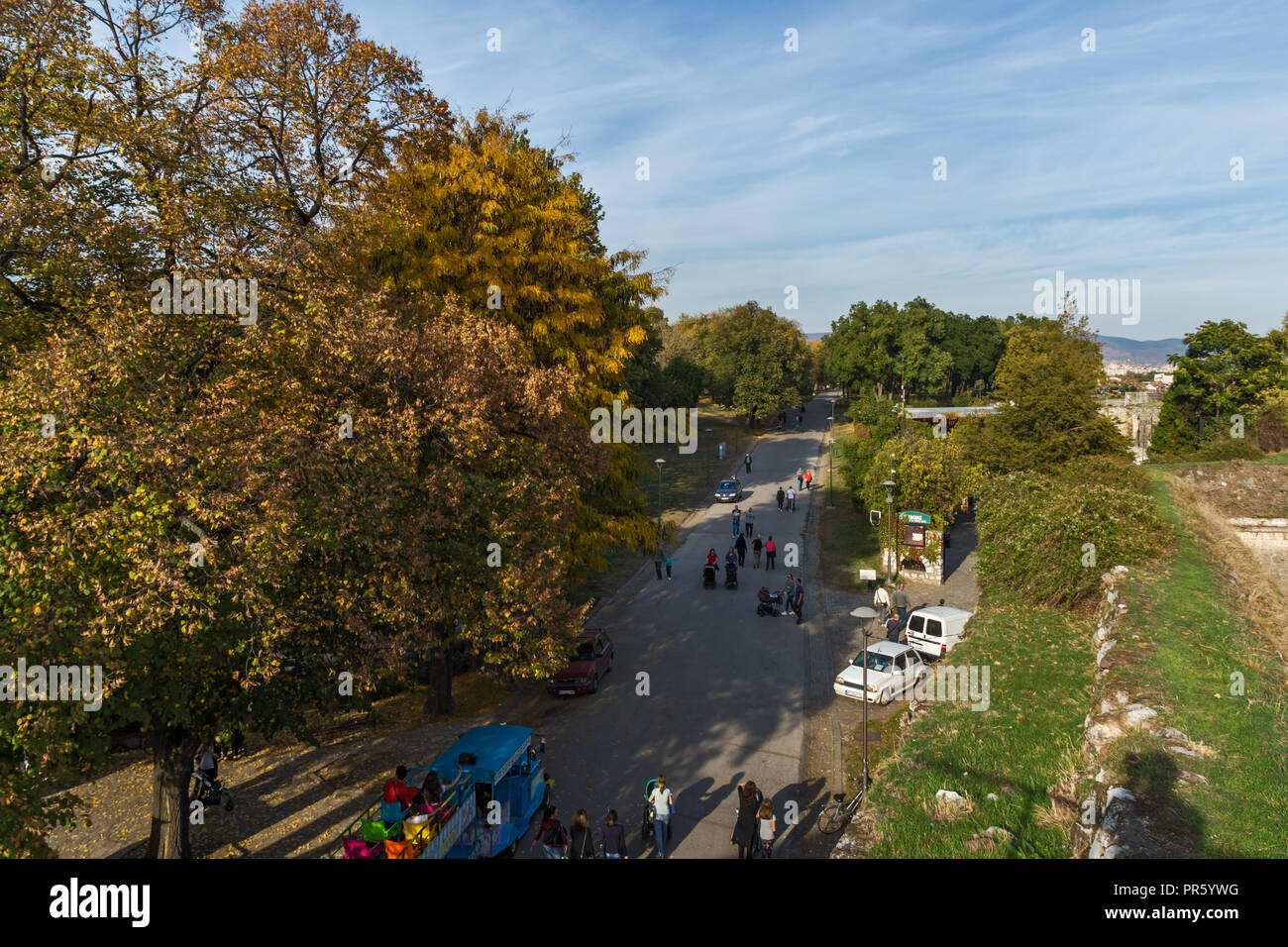 NIS, SERBIA- OCTOBER 21, 2017: Inside view of Fortress and park in City ...