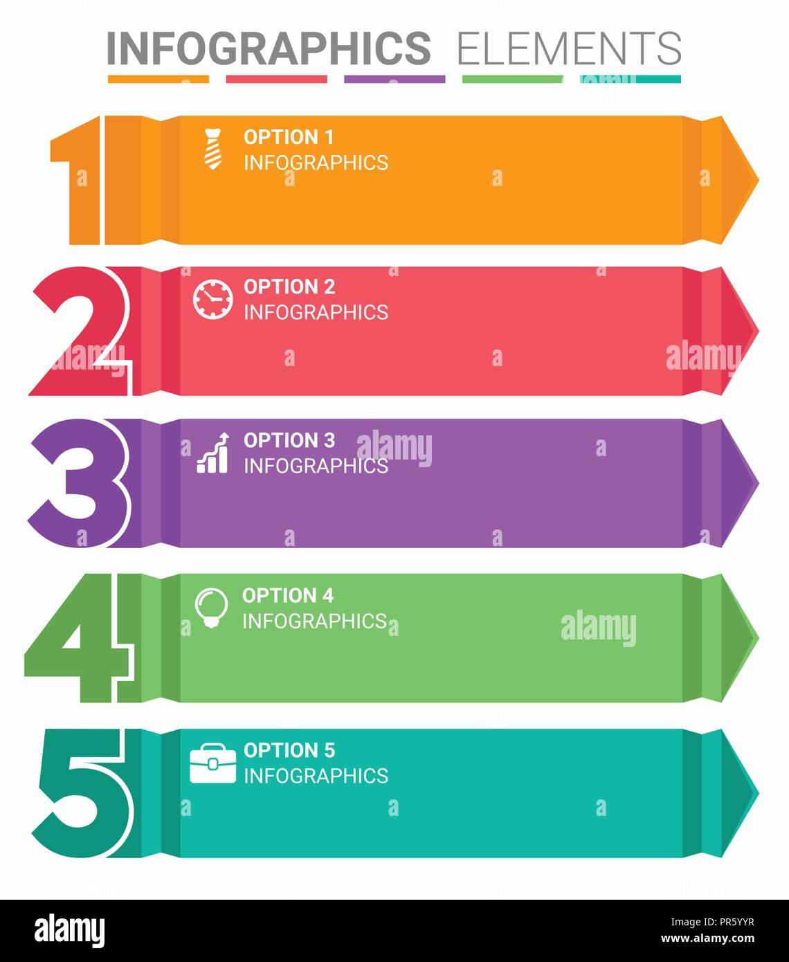 INFOGRAPHICS element abstract design the number top five list template ...