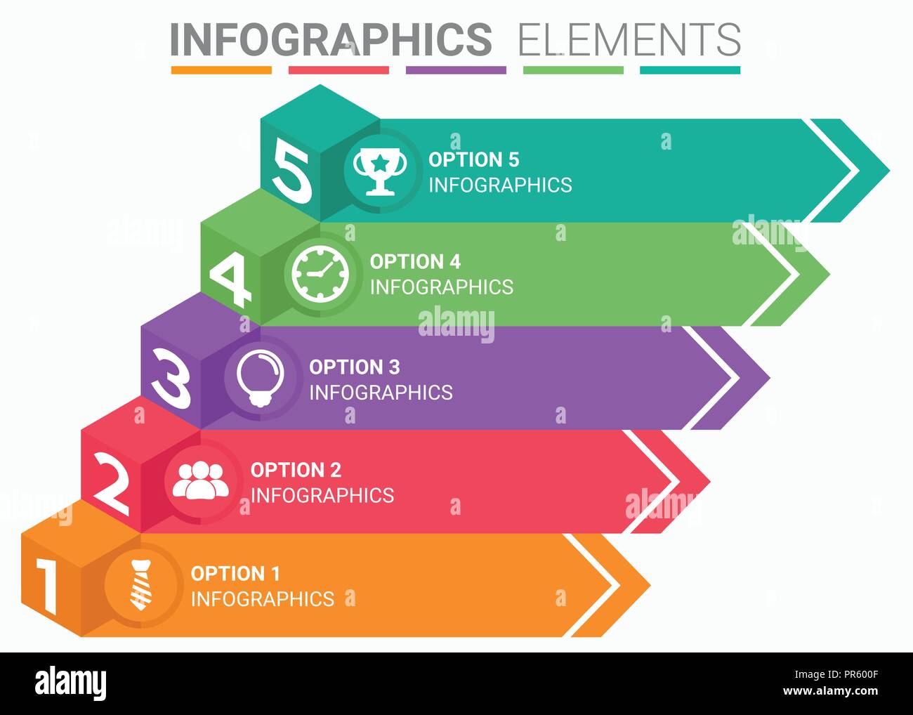 INFOGRAPHICS element abstract design the number top five list template ...