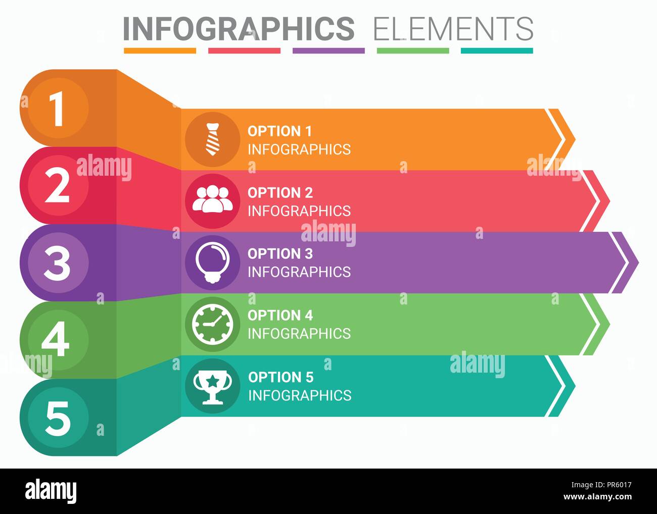 INFOGRAPHICS element abstract design the number top five list template ...
