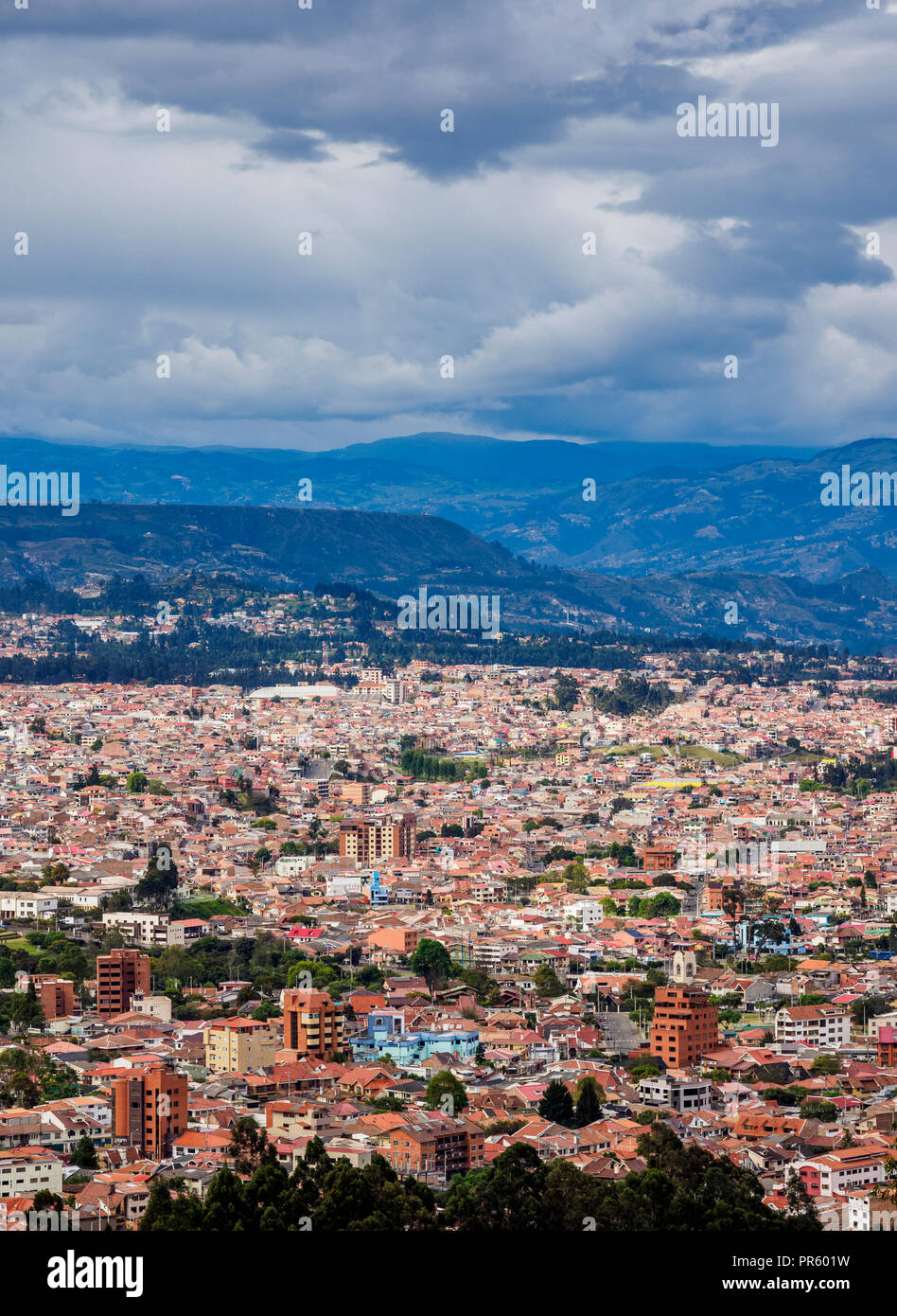 Cuenca Cityscape from Turi View Point, Azuay Province, Ecuador Stock ...