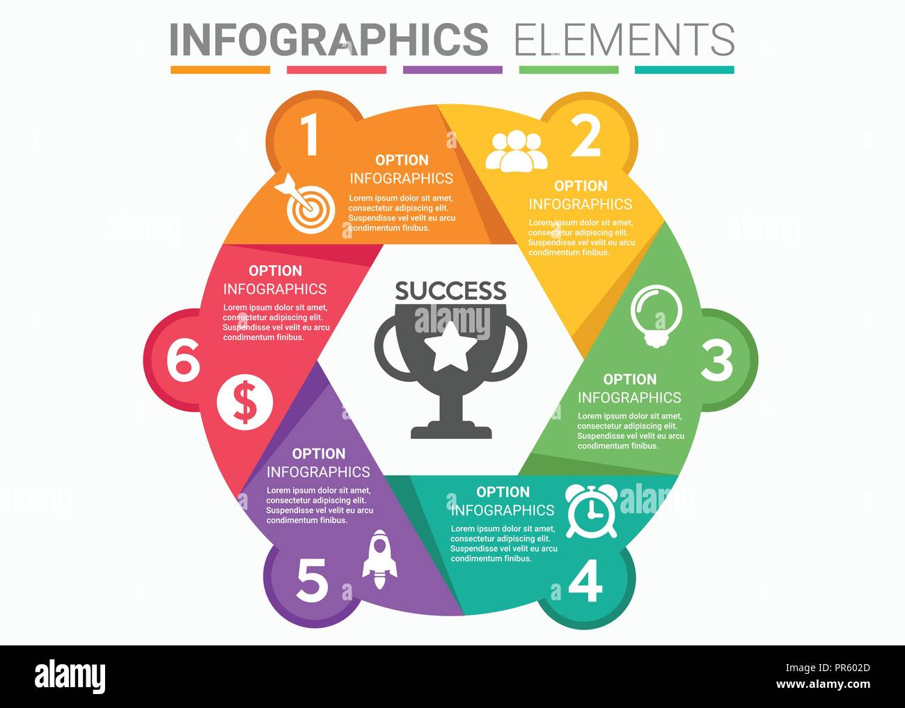 INFOGRAPHICS element abstract design round successful event concept ...