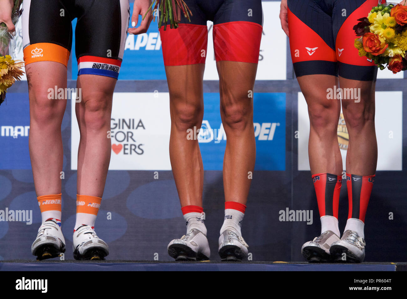 Female cyclist legs hi-res stock photography and images - Alamy
