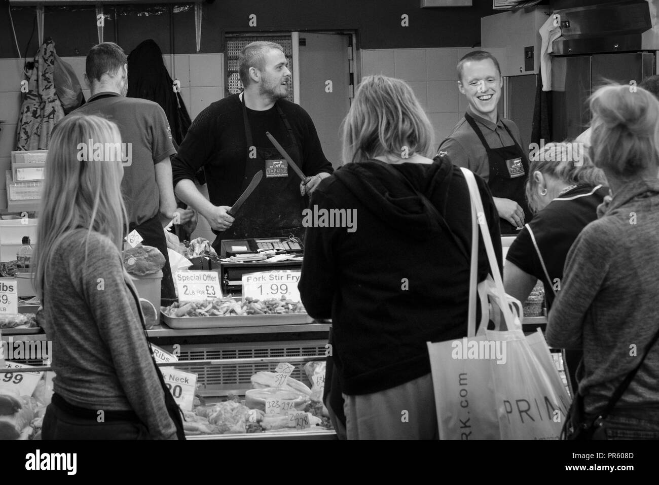 Indian butcher Black and White Stock Photos & Images - Alamy