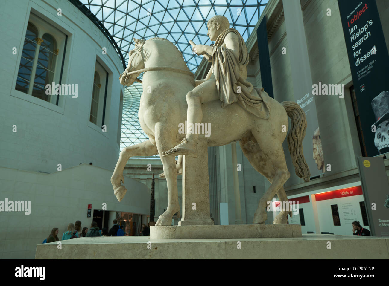british museum roman statue statue on horse Stock Photo - Alamy