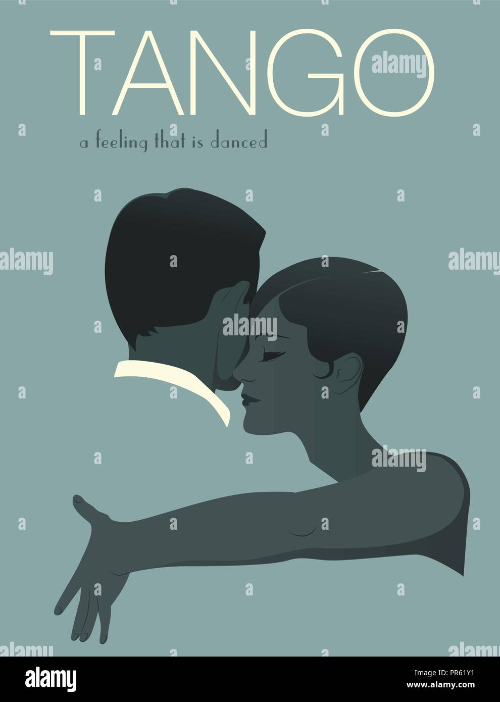 Dancing couple waltz poster Stock Vector Images - Alamy