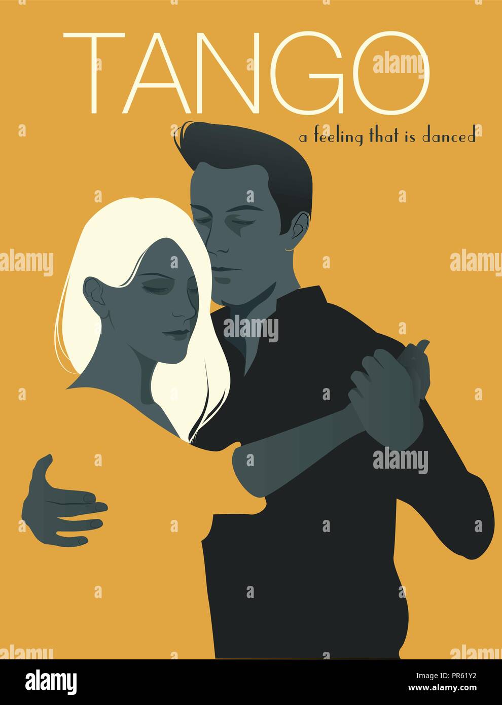 Dancing couple waltz poster hi-res stock photography and images - Alamy