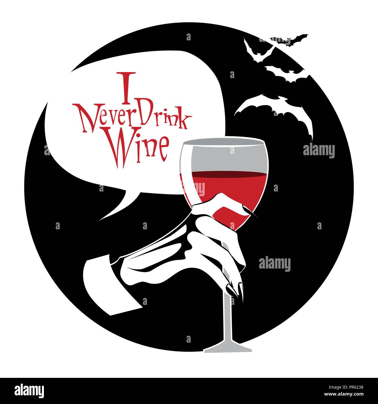 Vampire hand holding glass of wine Stock Vector Image & Art - Alamy