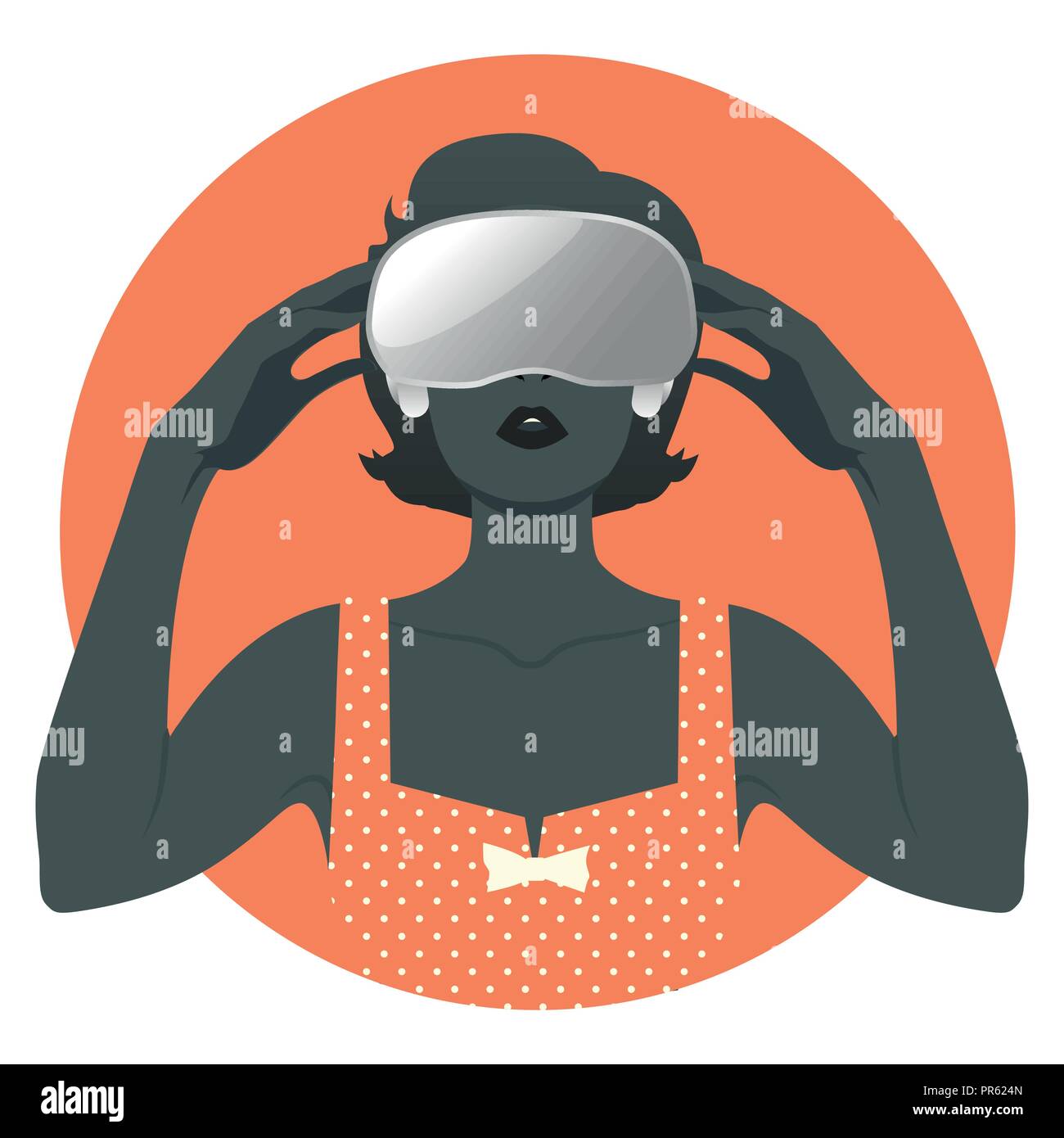 Girl wearing glasses Stock Vector Images - Alamy
