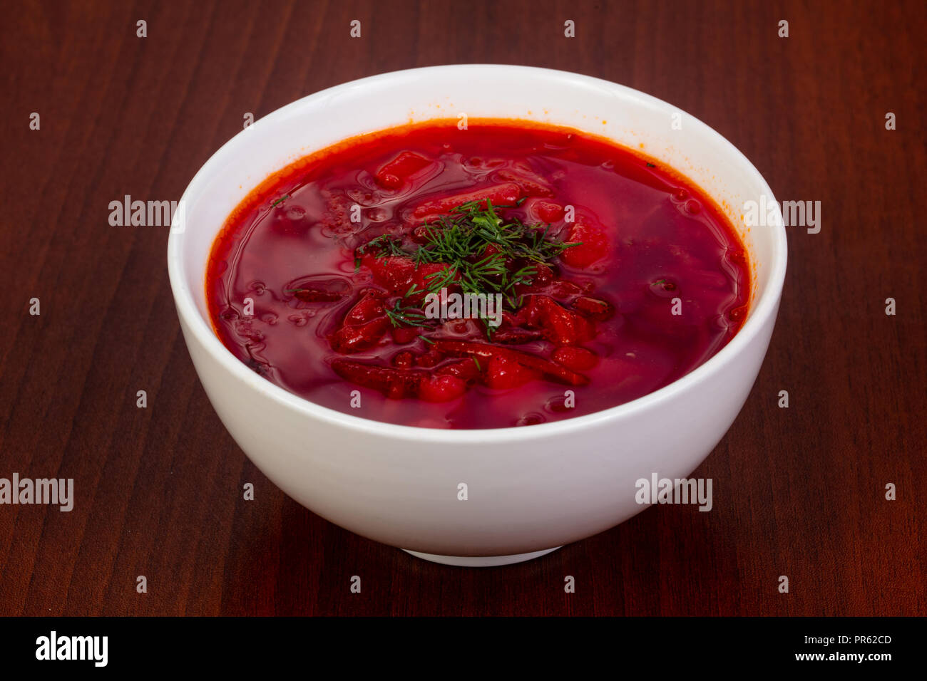 Russian traditional borsch with meat Stock Photo - Alamy