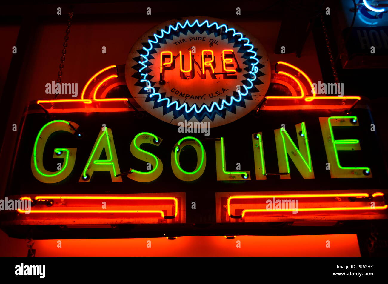 Pure gasoline sign hi-res stock photography and images - Alamy