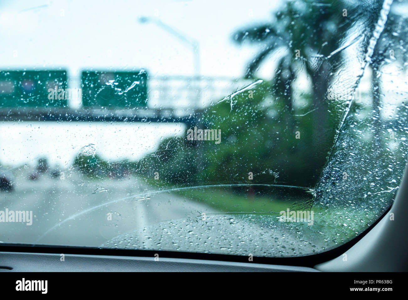 Miami Florida,Palmetto Expressway,driving,rain rainy raining,automobile ...