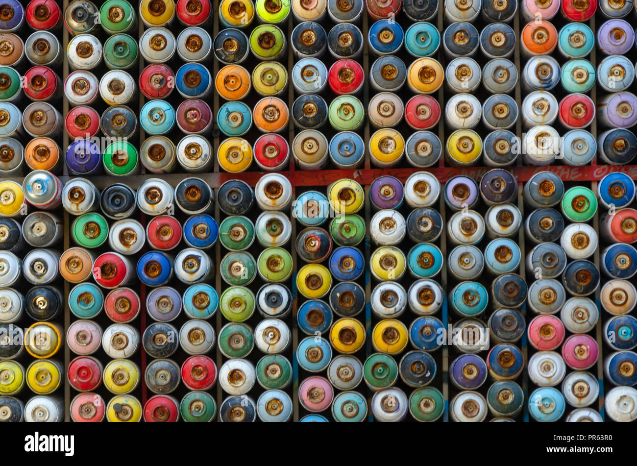 Colorful background, abstract, consisting of colorful spray paints ...