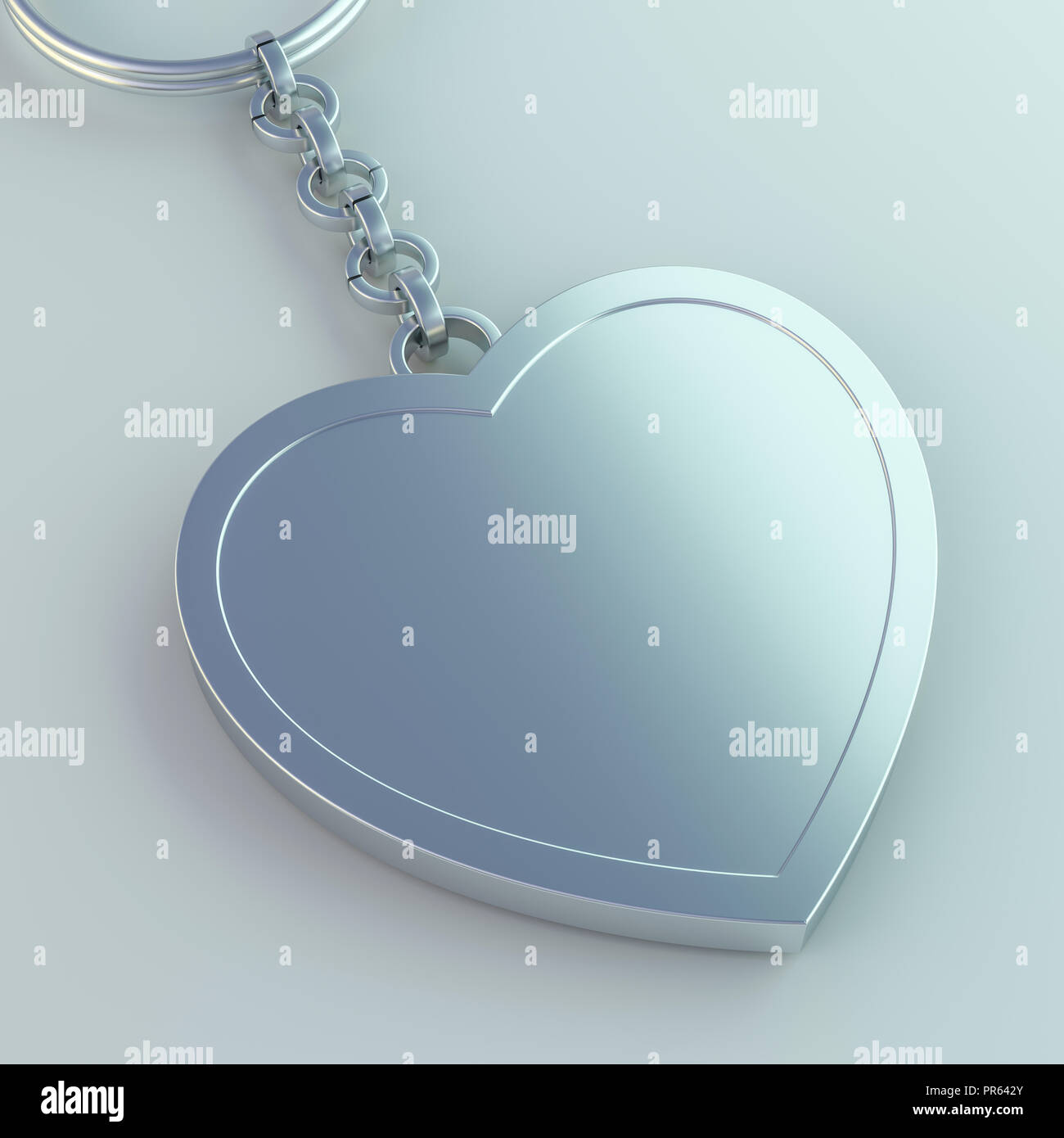 Blank metal trinket. Template. Mockup 3D rendering Stock Photo - Alamy