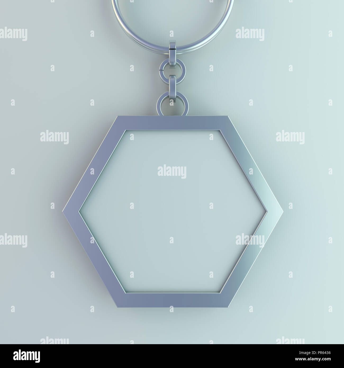 Blank metal trinket. Template. Mockup 3D rendering Stock Photo - Alamy