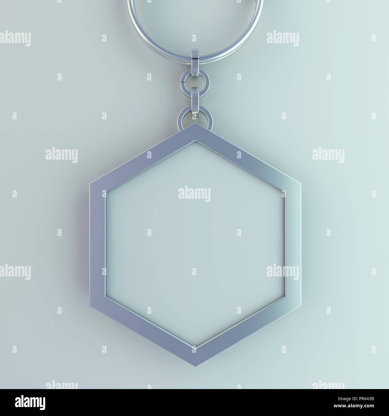 Blank metal trinket. Template. Mockup 3D rendering Stock Photo - Alamy