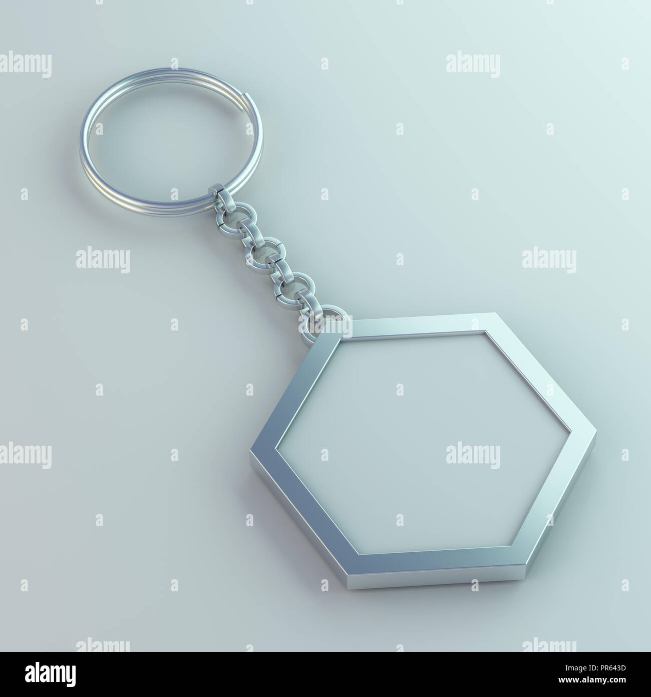 Blank metal trinket. Template. Mockup 3D rendering Stock Photo - Alamy