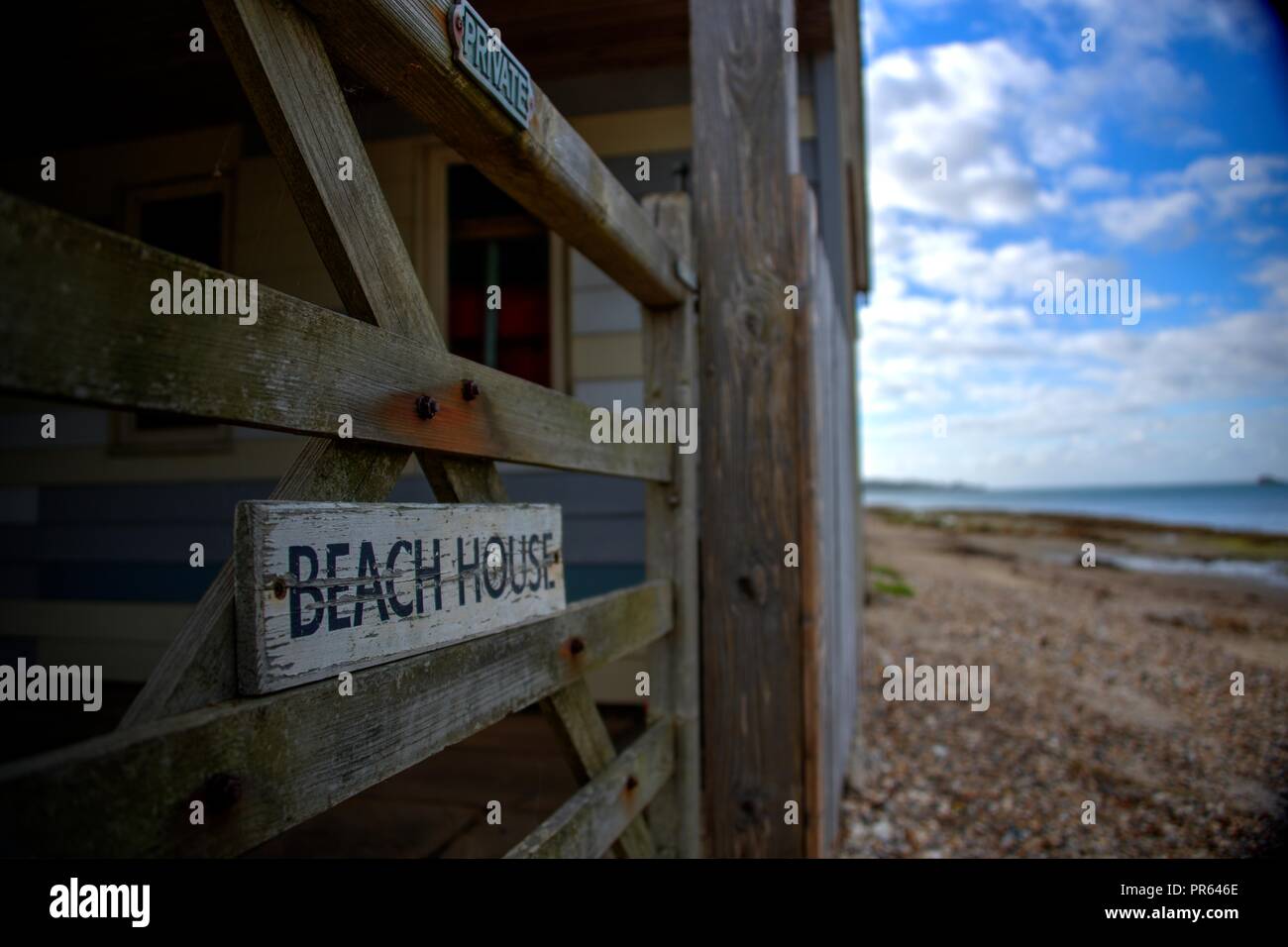 Beach house gates Stock Photo - Alamy