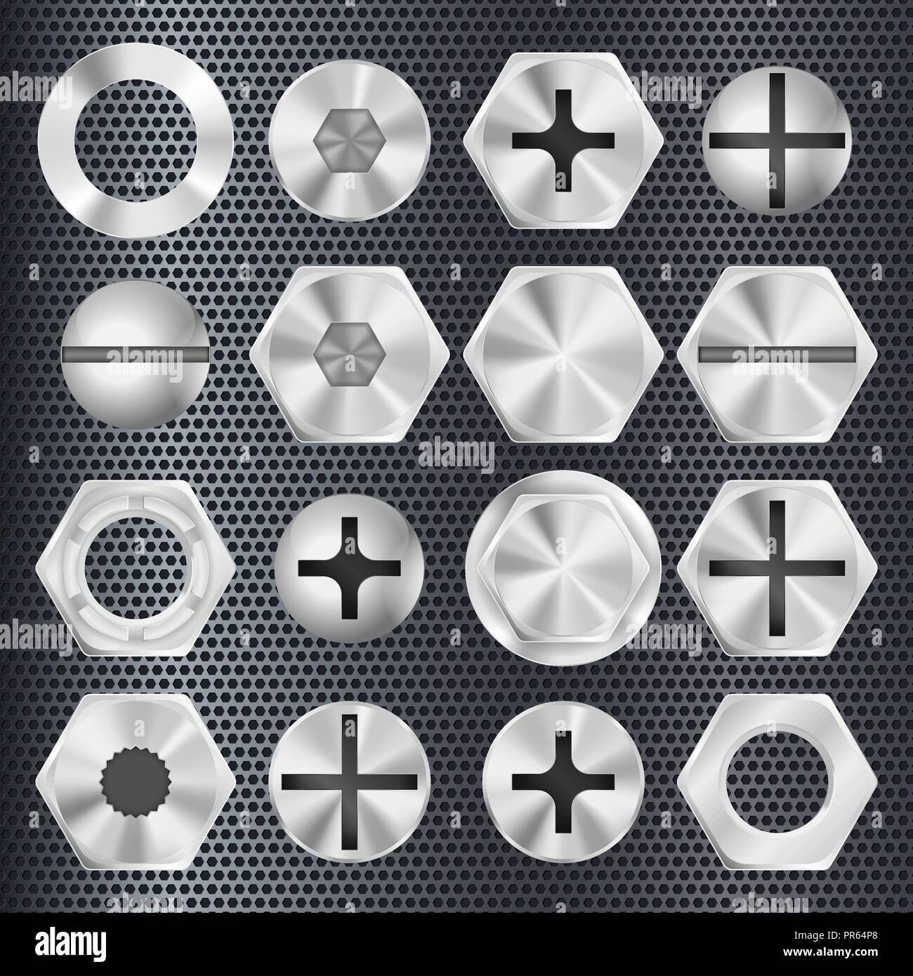 Metal bolt drive head Stock Vector Image & Art - Alamy