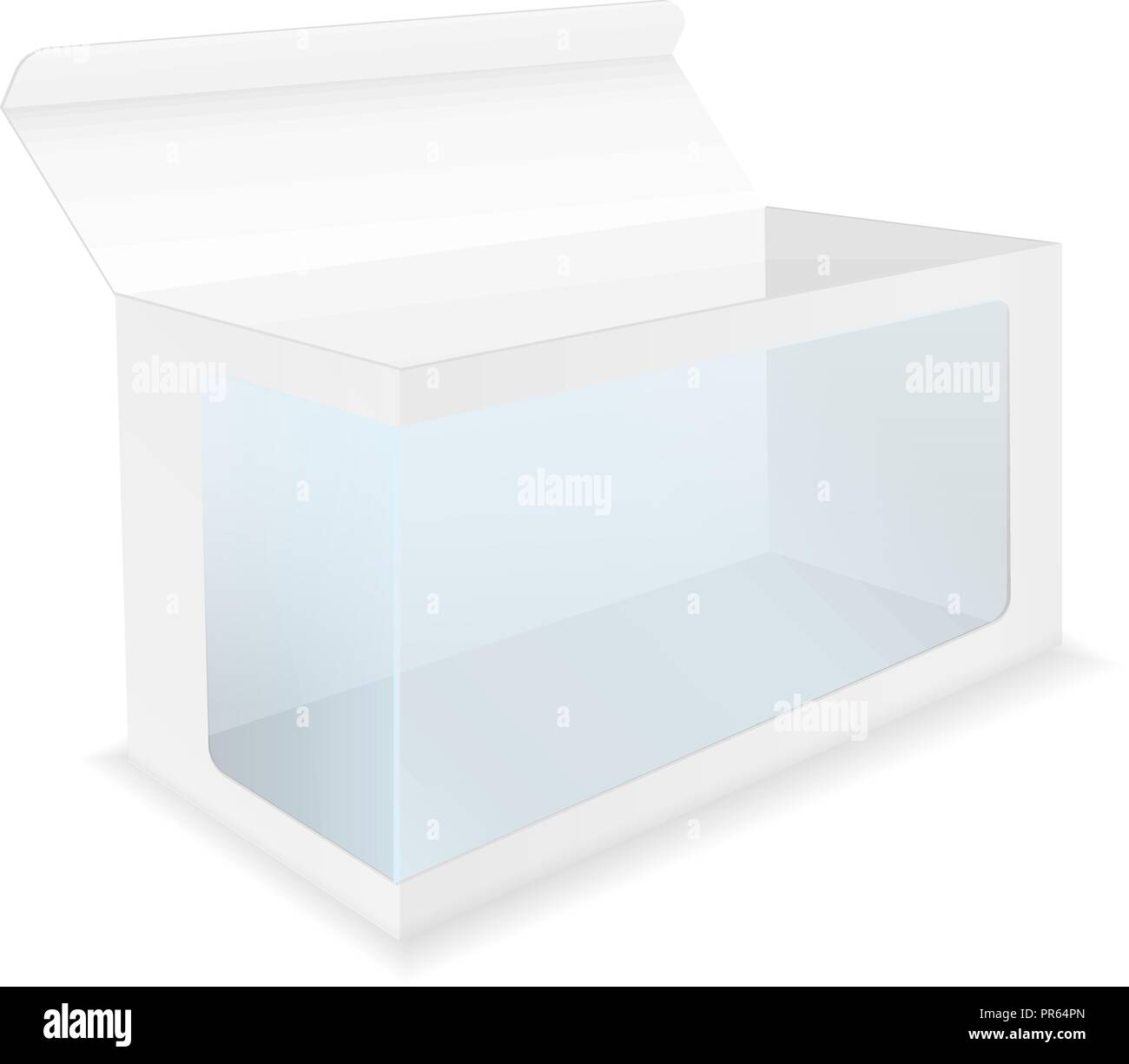 White box with transparent display window Stock Vector Image & Art - Alamy