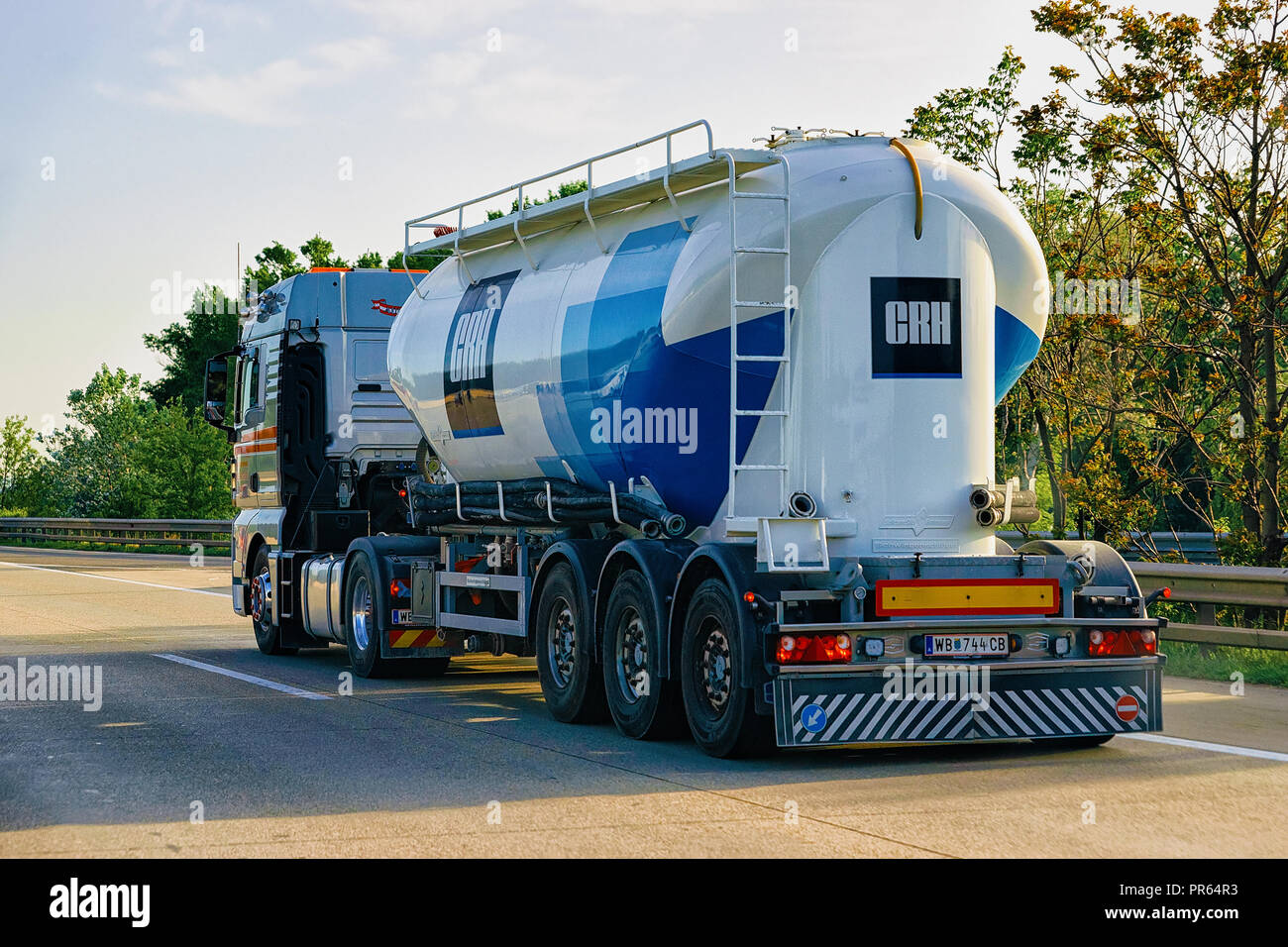 Circa Ostrava, Czech Republic - April 30, 2018: Tanker storage truck on ...