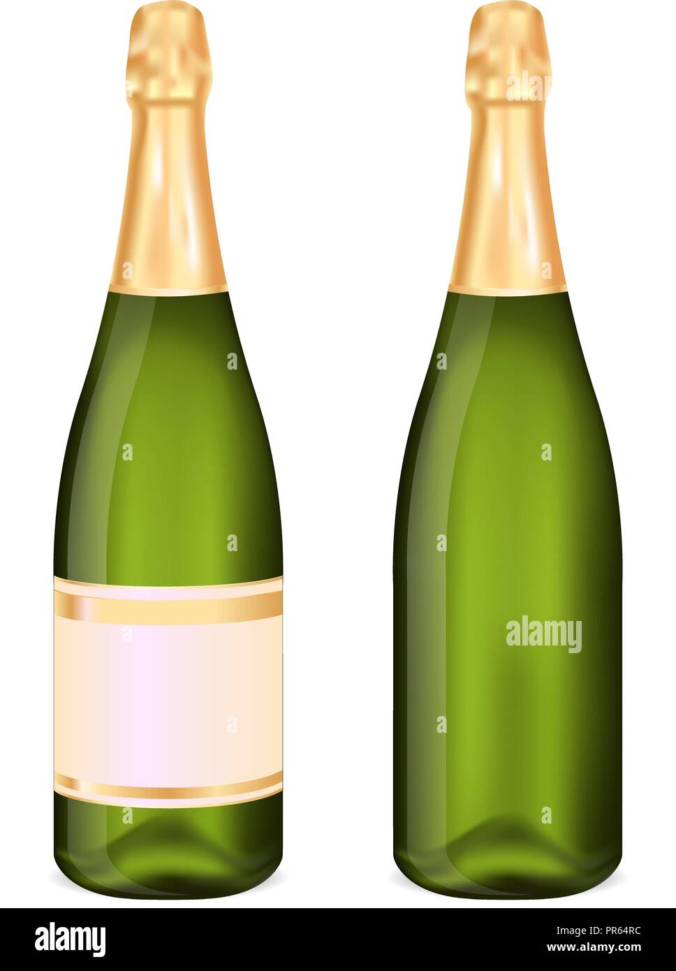 Sparkling wine champagne bottles Stock Vector Images - Alamy