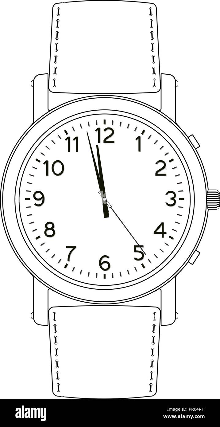 Wrist Watch Clipart Black And White