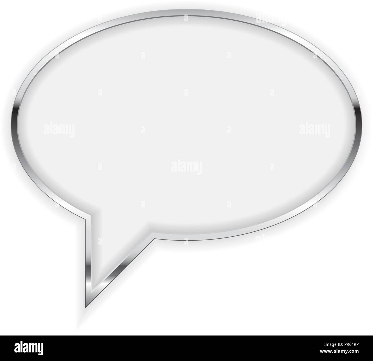 Speech bubble. Metal 3d icon Stock Vector Image & Art - Alamy