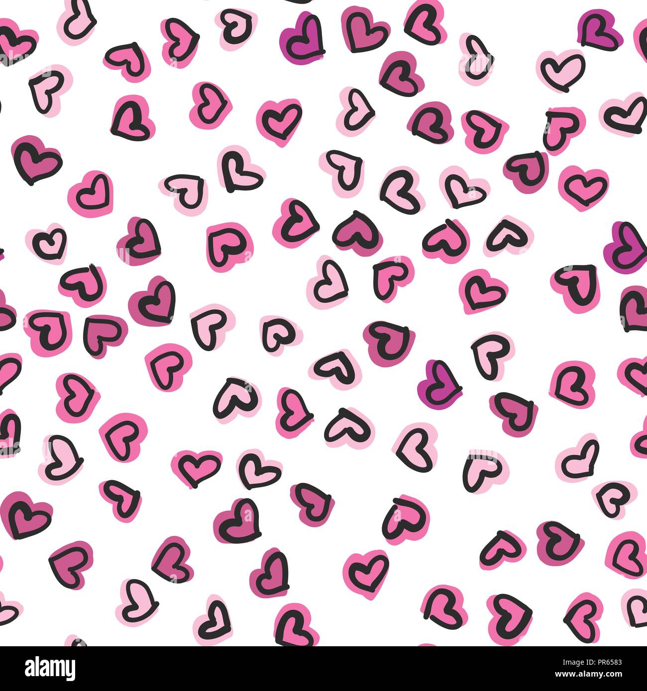 Repeated Hearts Pattern Stock Vector Images - Alamy