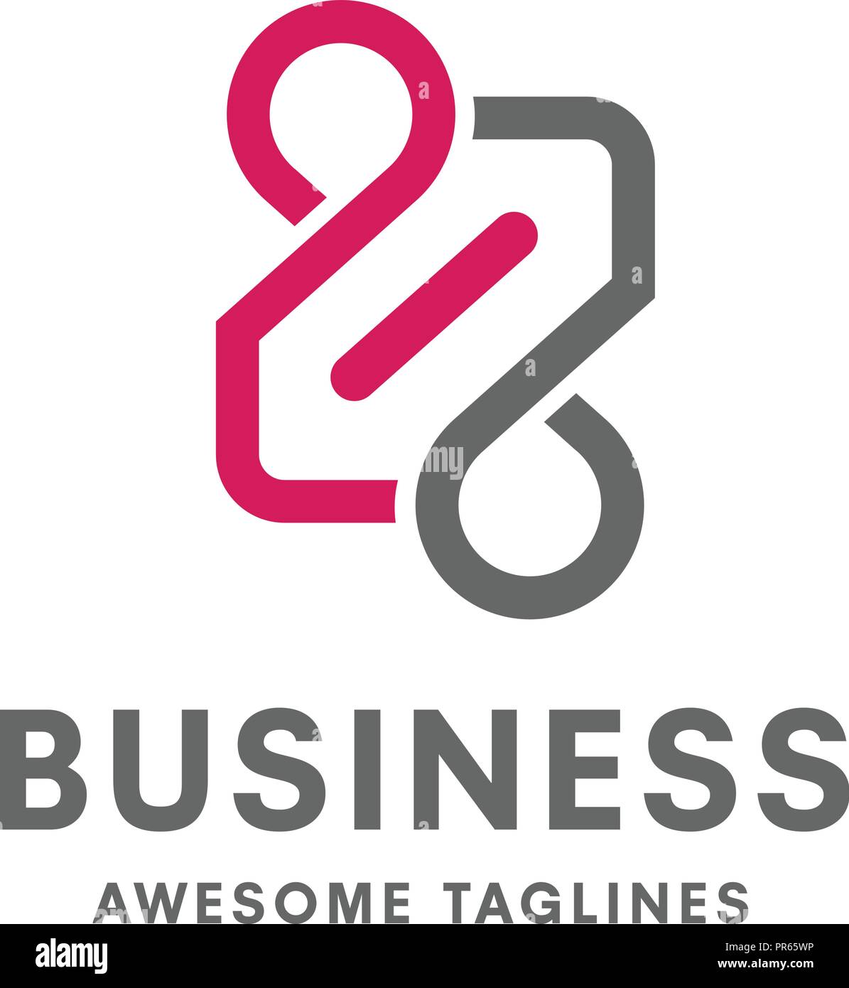 abstract arrow line connect logo, Corporate identity design element ...