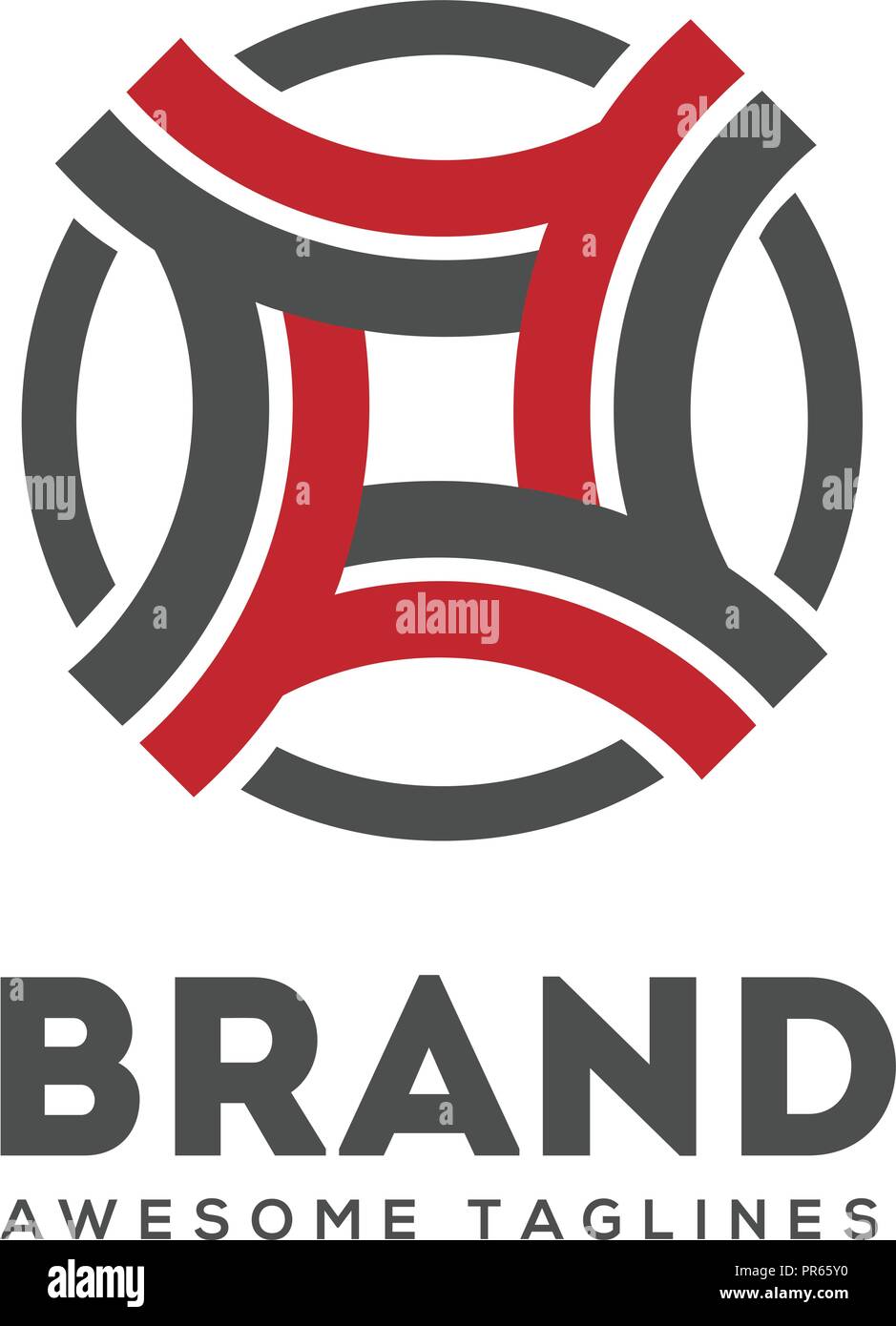 abstract modern curve connect logo vector, technology icon, geometric ...