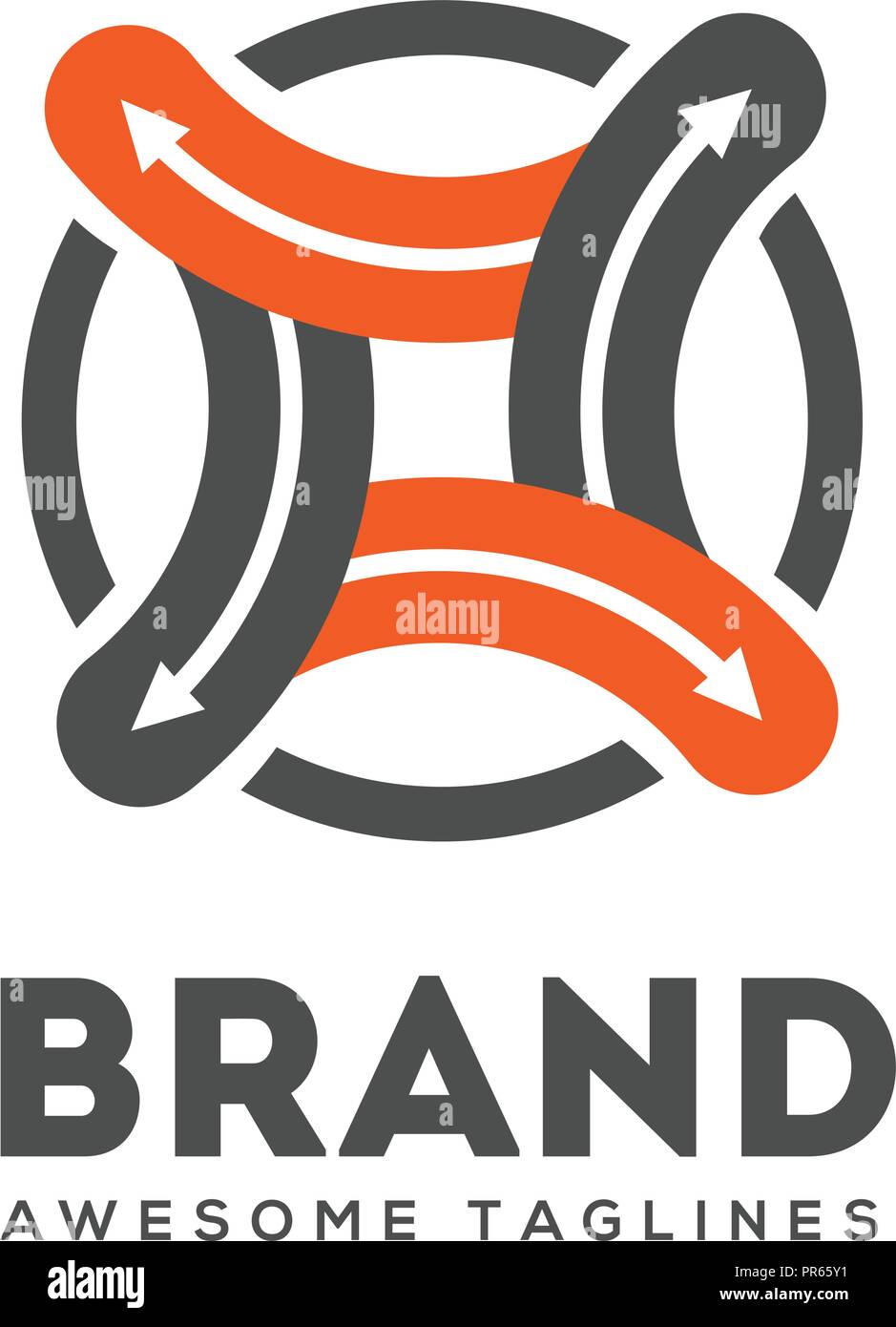 abstract modern curve connect logo vector, technology icon, geometric ...