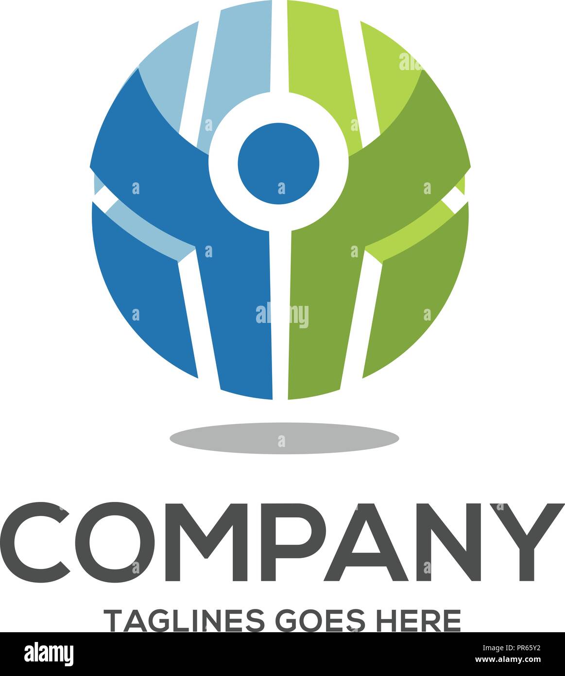 circle fit sport logo, abstract human figure with circle Fitness logo ...