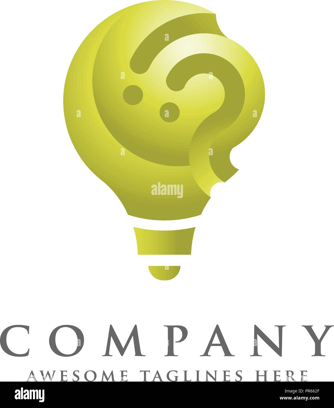green idea innovation symbol logo template ready for use Stock Vector ...
