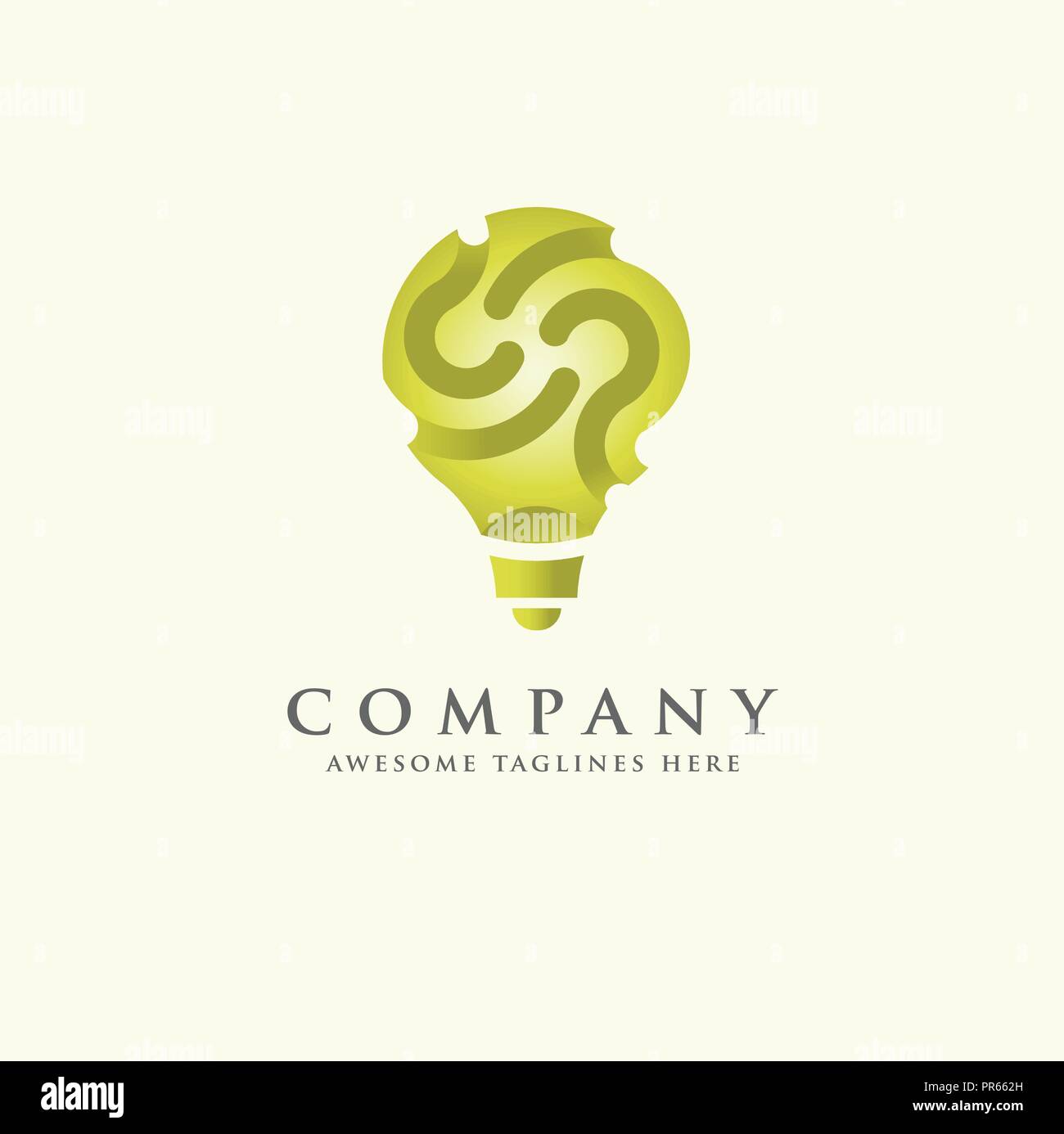 green idea innovation symbol logo template ready for use Stock Vector ...