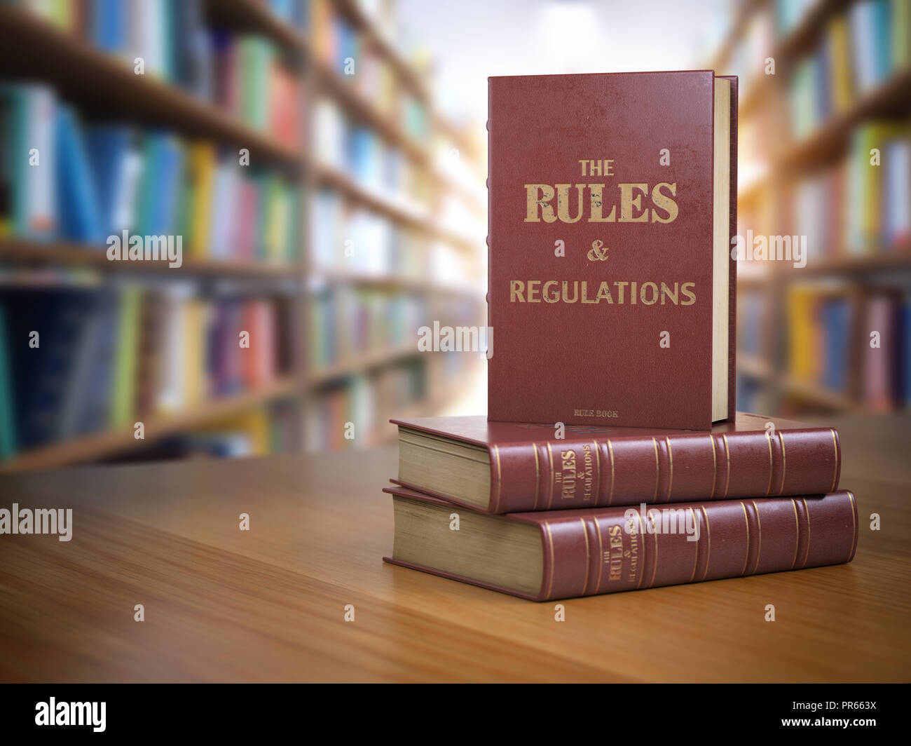 Rules and regulations books with official instructions and directions ...