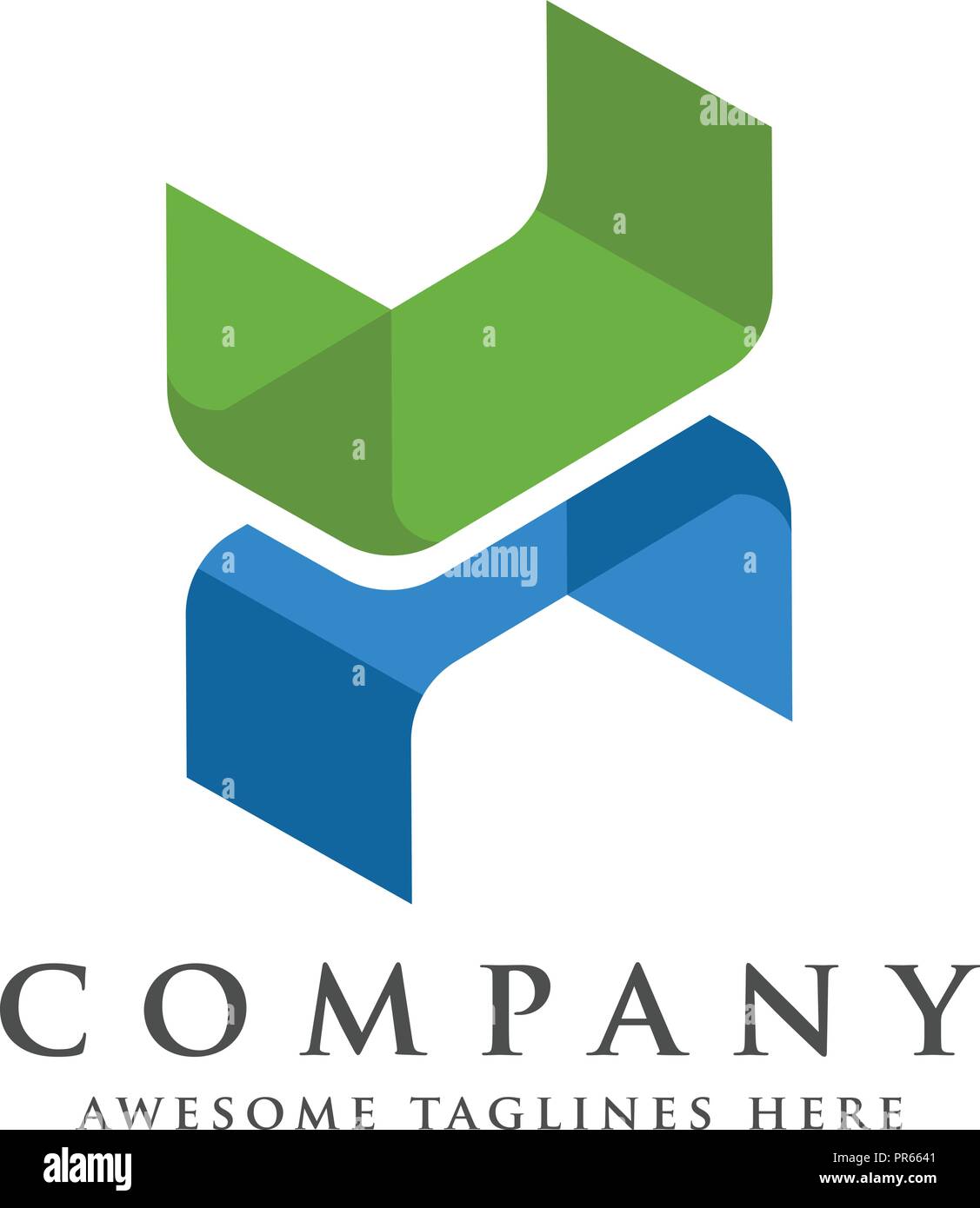 H letter trend isometric logo design vector illustration template ...