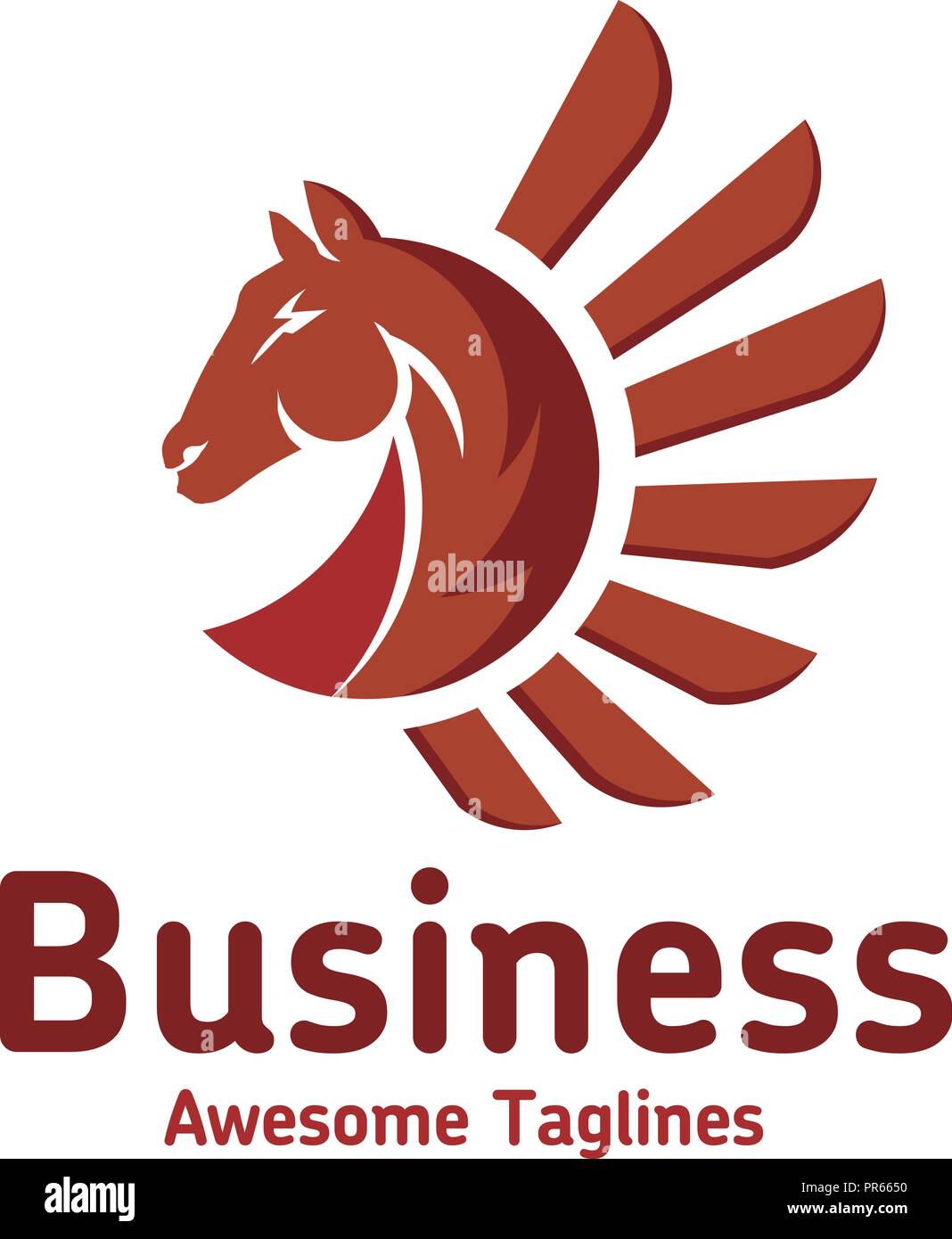Horse head profile graphic logo template,Stylish horse head Stock ...