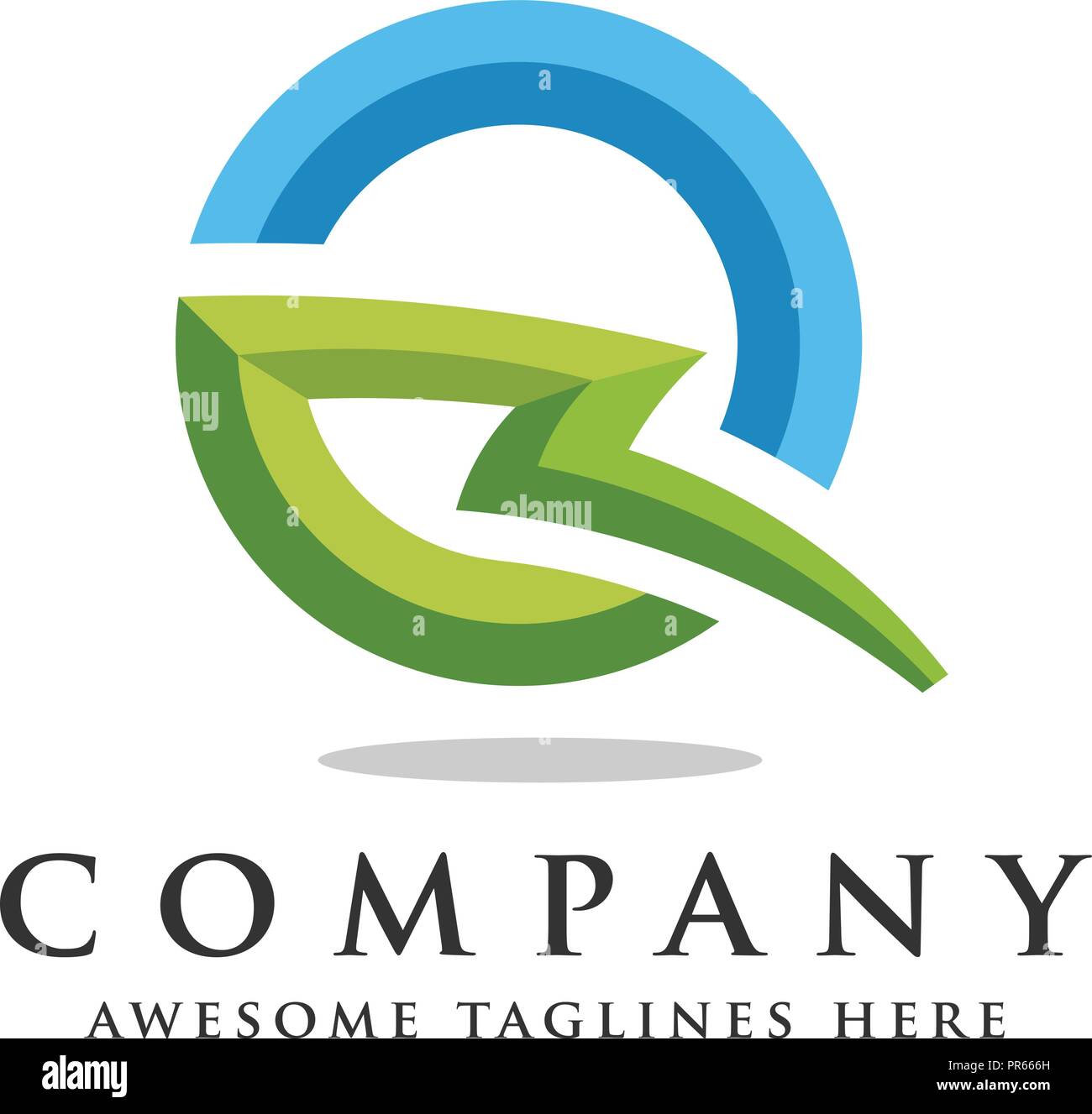 Letter Q lightning logo icon design template elements, flash letter Q ...