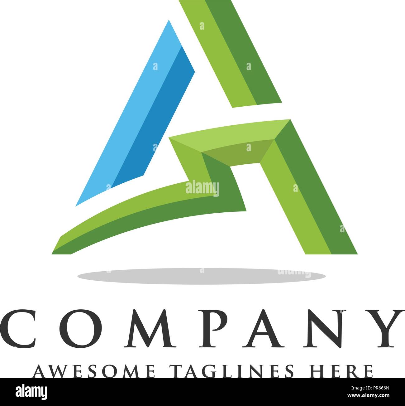 Letter A lightning logo icon design template elements, flash letter A ...