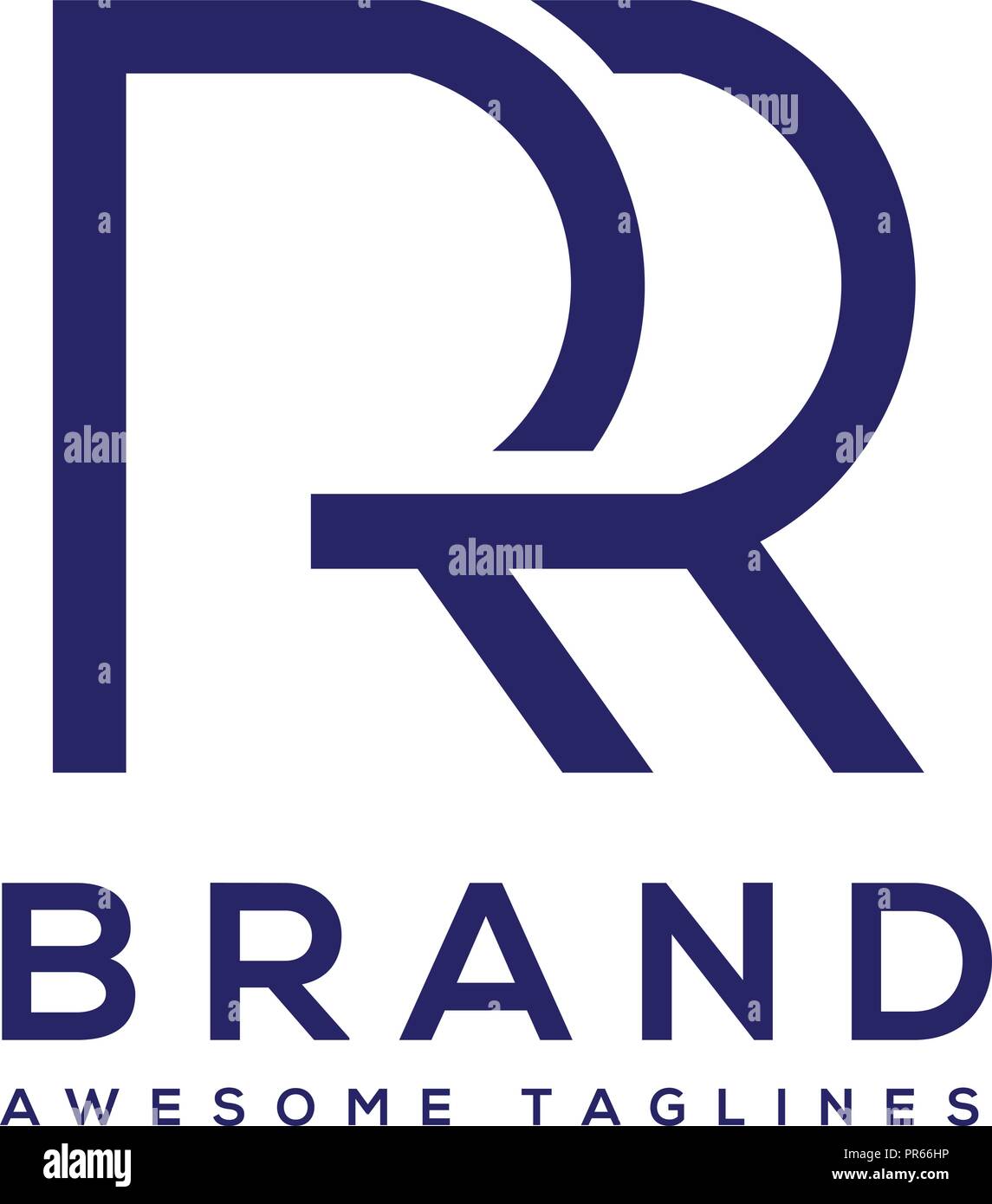 letter RR strong bold sport logo vector, bold strong letter RR logo ...