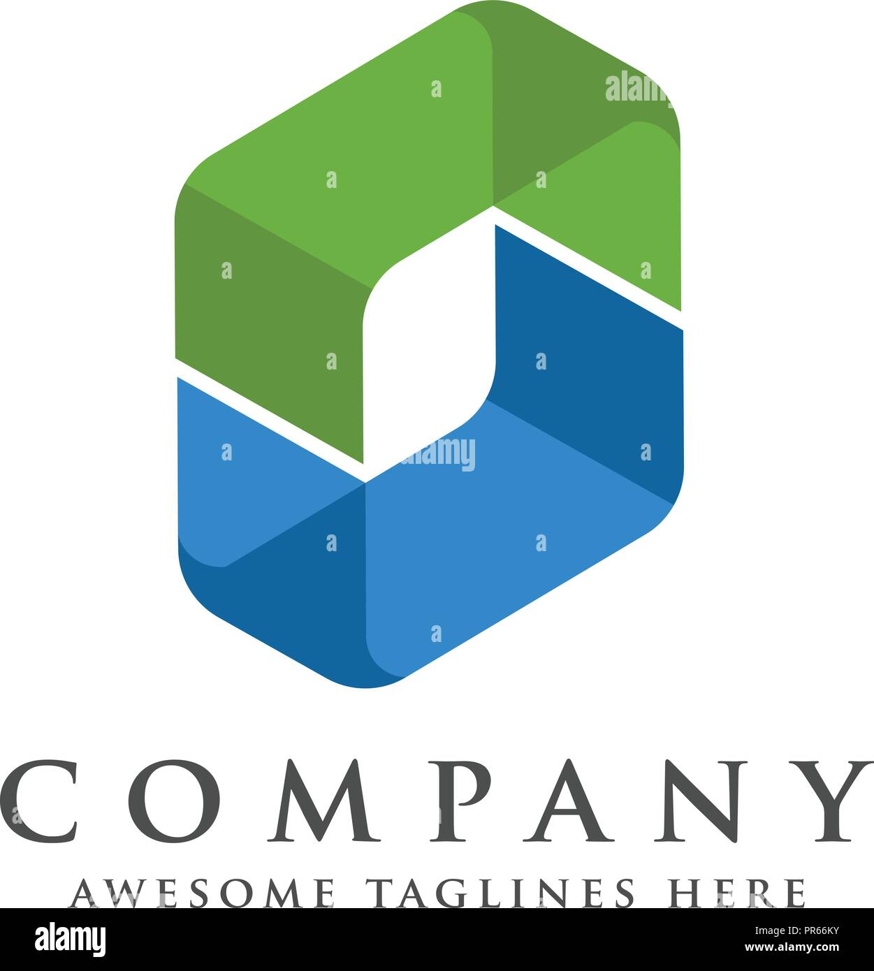 letter O square isometric logo design vector illustration template ...