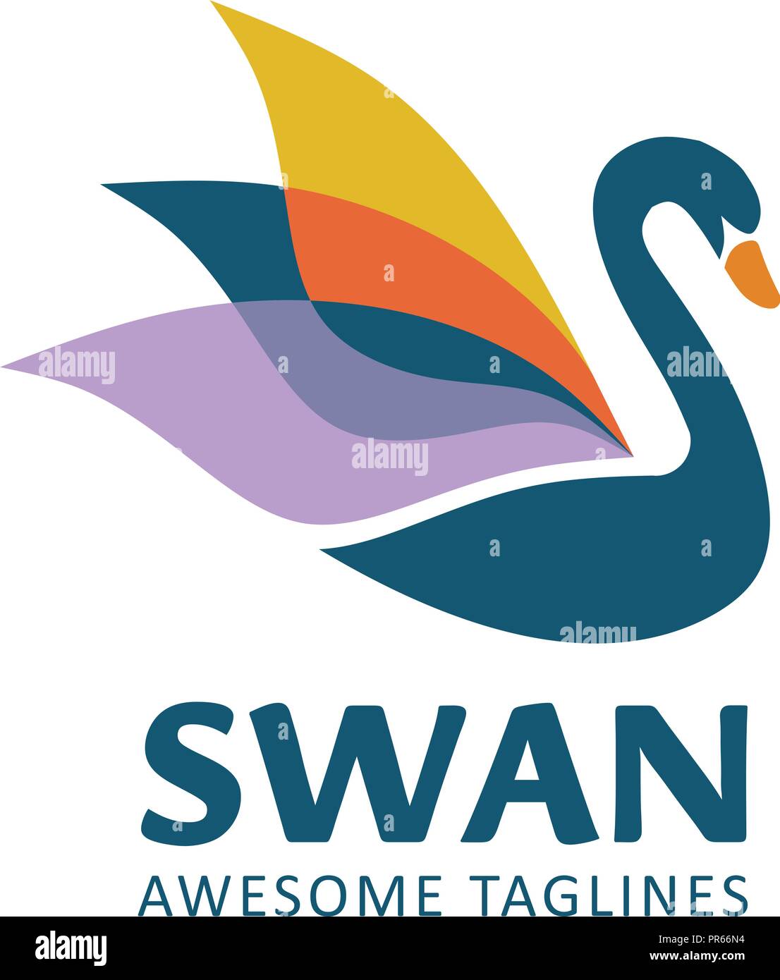 Swan bird vector logo concept illustration. Swan logo sign. Bird logo ...