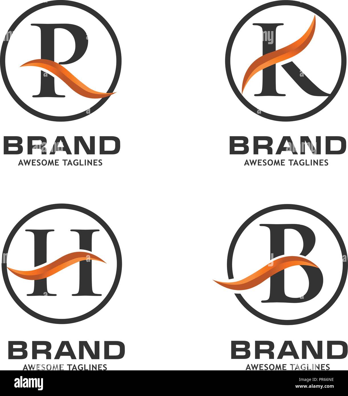 Business corporate letter swoosh logo design template. Simple and clean ...