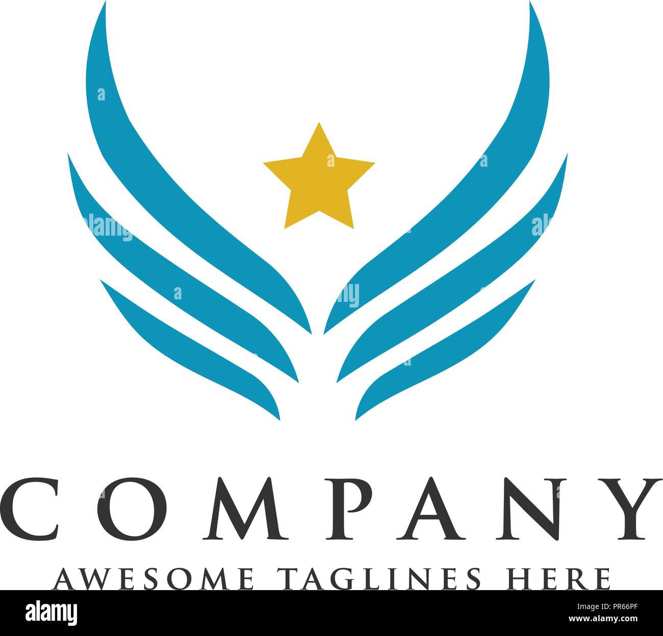 Vector star wings logo, Wing logo company, icon wing flying, eagle wing ...