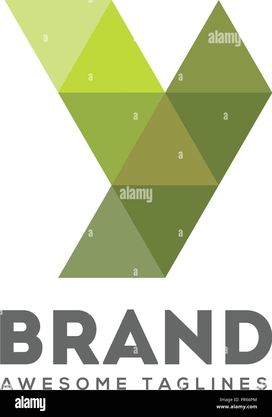 Abstract trend polygon letter Y logo design template. Art tech media ...