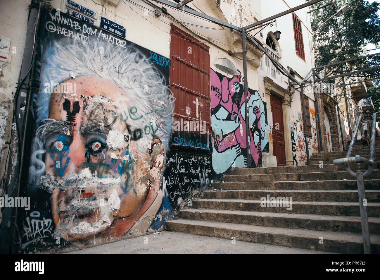 Beirut street art hi-res stock photography and images - Alamy