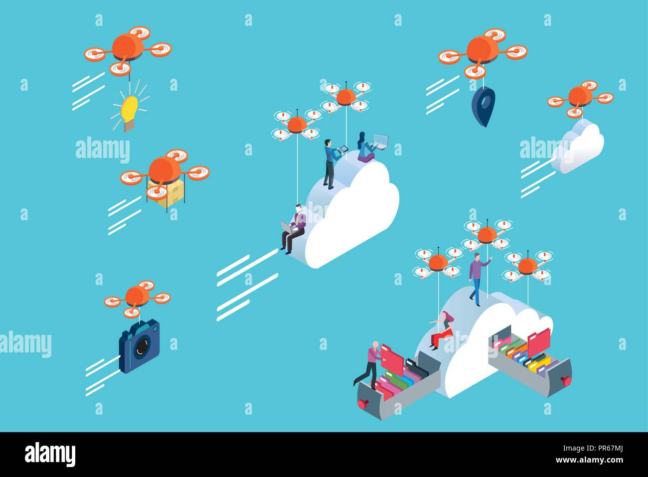 Transportation drone Stock Vector Images - Alamy