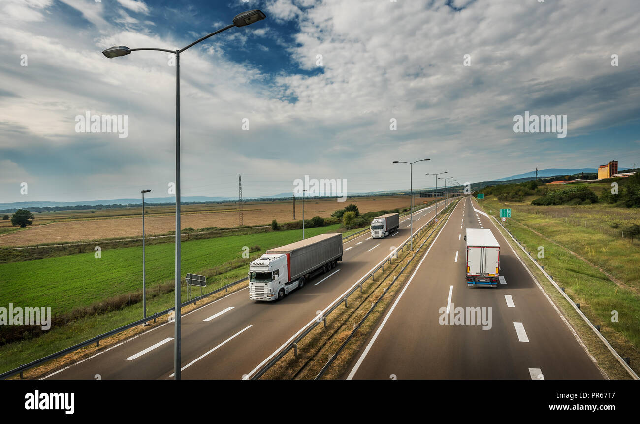 Lorry lorries truck trucks pylon cars hi-res stock photography and ...