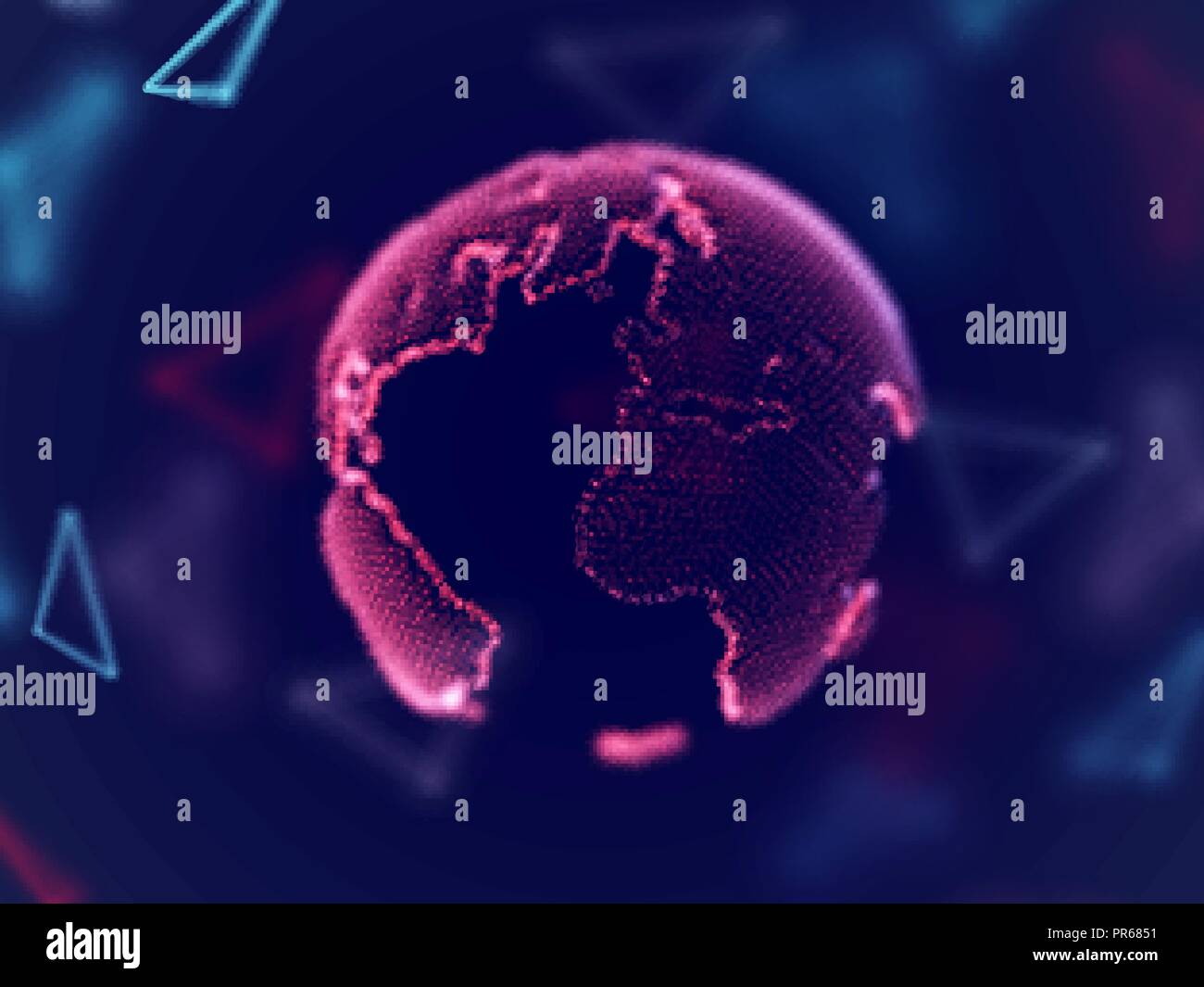 Global network concept: digital planet Earth with connection lines ...